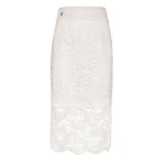 Philipp Plein Long Skirt Lace - - Skirts - Damen - Beige - XL