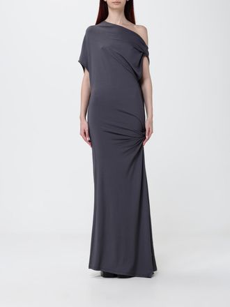 120% Lino Robe Femme couleur Acier