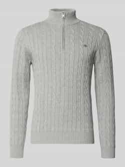 GANT Slim Fit Troyer mit gerippten Abschl&uuml;ssen