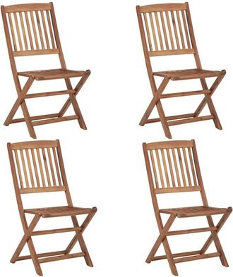 vidaXL vidaXL Klappbare Gartenst&uuml;hle 4 Stk. Massivholz Akazie
