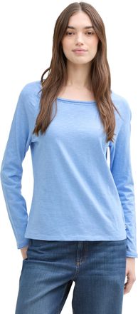 Tom Tailor Langarmshirt mit U-Boot Ausschnitt, Sky Captain Blue, S