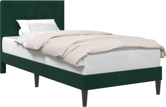 vidaXL Struttura Del Letto Verde Scuro 100 X 200 Cm Velluto Vidaxl