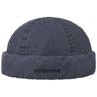 Stetson Delave Organic Cotton Dockerm&uuml;tze Herren Made in EU UV-Schutz 40+ Nachhaltig Einfarbig Fr&uuml;hling Sommer dunkelblau XL (60-61 cm)