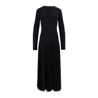 Fabiana Filippi Langarm Kleid mit Faltenrock - - Dresses - Damen - Blau - XS