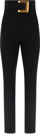 Balmain Femme, Pantalons, Noir, Taille: 42 FR Pantalon Stretch avec Ceinture
