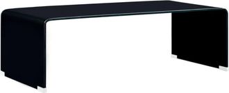 vidaXL Couchtisch Schwarz 98x45x31 cm Hartglas Vidaxl