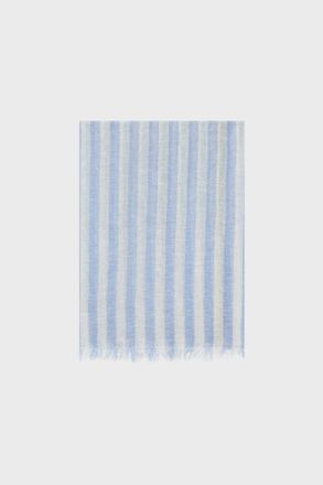 Gerard Darel Etole ray&eacute;e en coton et lin - DOMINIQUE - Bleu ciel