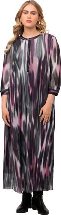 Ulla Popken Damen Meshkleid verschwommener Druck Kleider, Pflaume, 46-48