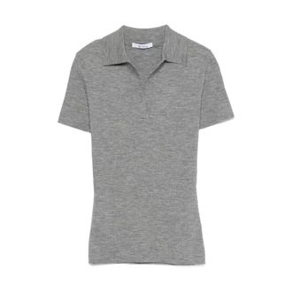 Max Mara Femme, Tops, Gris, Taille: 38 FR Albero Knit Polo