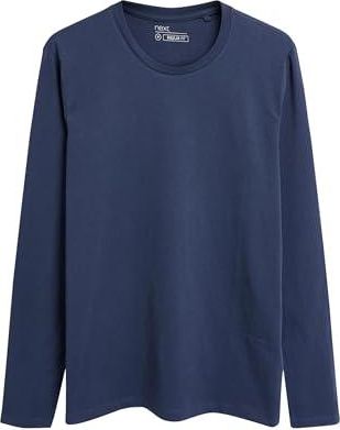 Next Homme T-Shirt Ras de Cou à Manches Longues Bleu Marine 3XL