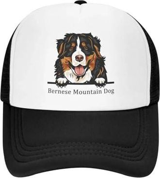 Generic Casquette de Camionneur Unisexe personnalis&eacute;e Style Punk avec Un Bouvier Bernois id&eacute;ale pour Les Adultes et Femmes Baseball Ajustable Motif Animal Com