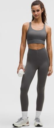 lululemon Glow Up Leggings mit hohem Bund f&uuml;r Frauen - 64 cm - Gr&ouml;&szlig;e 10 in Onyx Grey