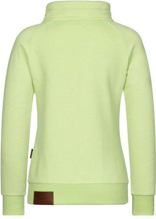 Naketano Sweatjacke Damen hoher Stehkragen, Rei&szlig;verschluss, weiche Sweatware, Rippb&uuml;ndchen seitliche Taschen, Kordelzug, Logo-Patch, casual, Streetwear, melier