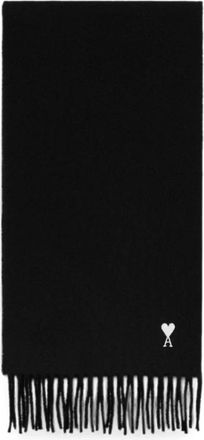 Ami Wollschal mit Ami De Coeur Stickerei - - Accessories - unisex - Schwarzk - ONE SIZE