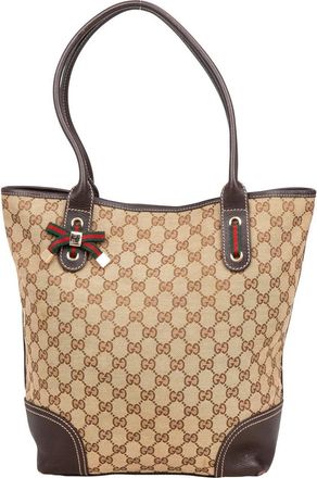 Gucci Crossbody Bags - Gucci GG Monogram Sherry Line Handbag - Gr. unisize - in Braun - f&uuml;r Damen