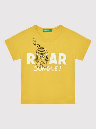 Benetton United Colors Of Benetton T-Shirt 3I1XG102Z Gelb Regular Fit