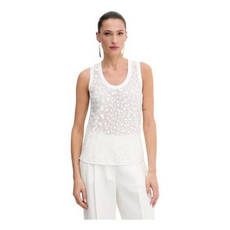 Pinko Pinko - Blouse en voile m&eacute;lang&eacute; de soie - Femme - Tops - Blanc - Taille: 36 FR