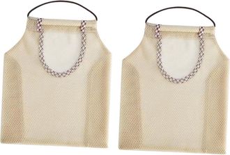 BESPORTBLE 2 Stück Ventilierte Aufbewahrungstaschen zum Hängen Robuste Netzbeutel aus Polyester für Haushalt und Gemüse Elastisch Reißfest Großer Öffnung Vielsei