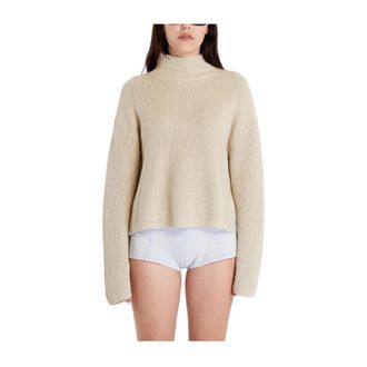 Calvin Klein Grober- lockerer Pullover - - Knitwear - Damen - Beige - L