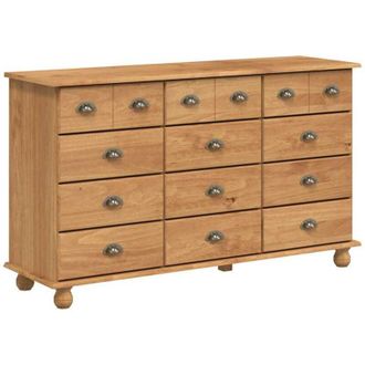 vidaXL Schubladenkommode Braun 79 x 40 x 133.5 cm Massivholz Kiefer Vidaxl