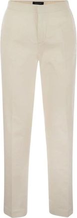 Fabiana Filippi Femme, Pantalons, Beige, Taille: 40 FR Pantalon en Gabardine de Coton