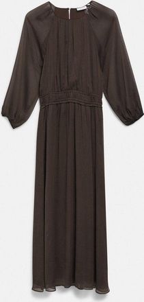 Comma Maxikleid Kleid Semitransparentes Maxikleid aus Chiffon