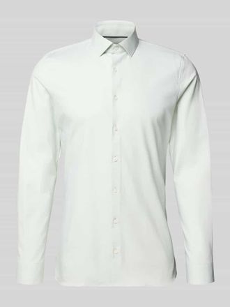 Olymp No. 6 Super Slim Fit Business-Hemd Modern Kent Uni Twill
