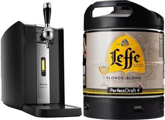 Philips Philips HD3720 / 25 PerfectDraft 6 liter beer dispenser + Leffe Blonde, Blondes Abteibier Bier aus Belgien, Perfect Draft (1 x 6l)