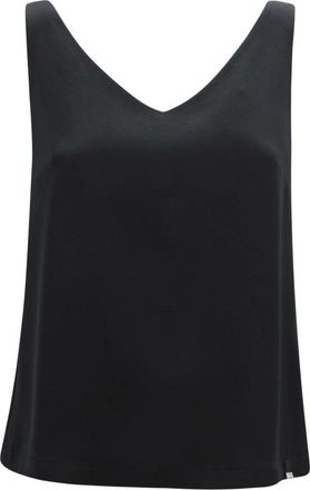 Herno Femme, Tops, Noir, Taille: 44 FR Resort Top en Satin Envers