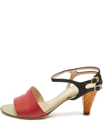 Fendi sandales en cuir - Rouge