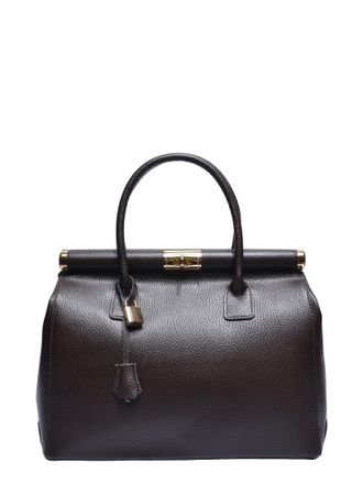 Anna Luchini Kastanienbraun Rindsledertasche