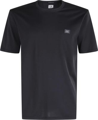 C.P. Company C.p. Company, Homme, Tops, Noir, Taille: S T-Shirt Patch Manches Courtes Gasato