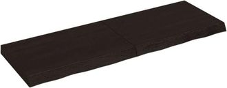 vidaXL Waschtischplatte Dunkelbraun 120x40x(2-6)cm Massivholz Vidaxl