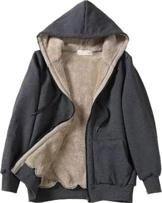 Generic Sweat à capuche tendance à fermeture éclair intégrale avec cordon de serrage pour femme Y2K à manches longues avec capuche - Coupe ample doublée en po