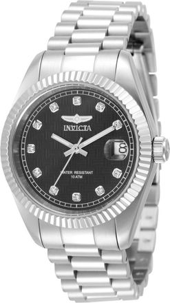 Invicta Specialty 51035 Damenuhr - Quarzwerk - Edelstahl mit schwarzem Zifferblatt - 36 mm
