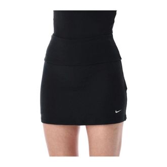 Nike Jupe-short en maille c&ocirc;tel&eacute;e mi-haute Chill Knit Sportswear - Femme - Sport - Noir - Taille: 38 FR