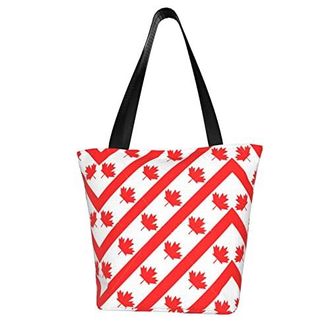 AOOEDM Symbole canadien Feuille d&eacute;rable Sac fourre-tout Femmes Capacit&eacute; &Eacute;paule &Eacute;picerie Sacs