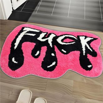 Generic Pink Funky Cute Badezimmerteppiche, lustiger Teppich for Schlafzimmerboden