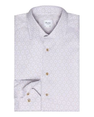 Stenstr&ouml;ms Gemustertes Twofold Super Cotton-Hemd in Vollzwirn-Qualit&auml;t, Slimline in