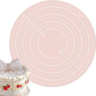 Generic Tortenunterlage Rund - Silikon Backmatte | Dauerbackfolie | Runde Silikonkuchenmatte | 11.81inch Food Grade Teig Rolling Bake Matten | Wiederverwendba