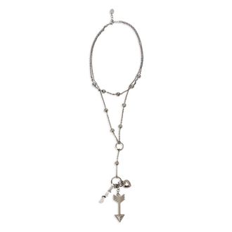 Red Valentino Femme, Accessoires, Gris, Taille: ONE Size &Eacute;l&eacute;gant collier en argent avec un pendentif en forme de fl&egrave;che