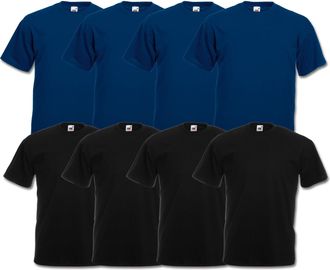 Fruit Of The Loom 8 Fruit of the loom T Shirts Valueweight T Rundhals M L XL XXL 3XL 4XL 5XL &Uuml;bergr&ouml;&szlig;e Diverse Farbsets (3XL, 4Schwarz/4Navy)