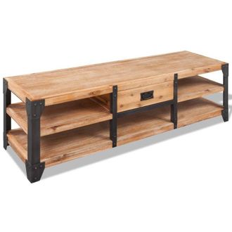 vidaXL Vidaxl - Meuble tv 140x40x45 cm bois dacacia massif