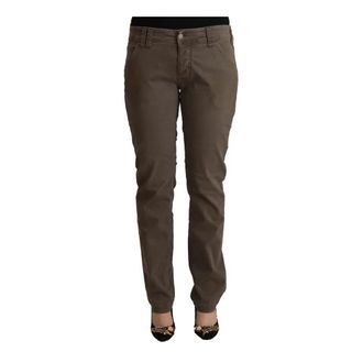 Cycle Braune Skinny Jeans mit Rei&szlig;verschluss - - Trousers - Damen - Braun - W33