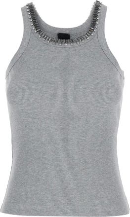 Pinko Pinko, Femme, Tops, Gris, Taille: 42 FR Canotta Costina Tank