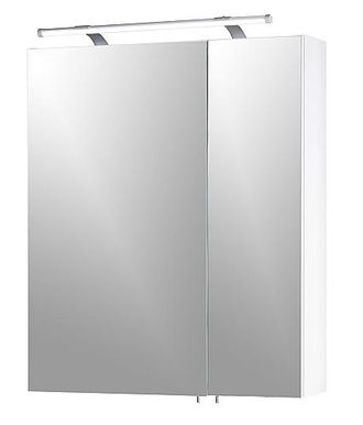 Schildmeyer 125095 Armoire De Toilette Avec Miroir, Blanc Brillant, 60 x 16 x 75 cm