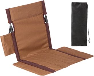 Generic Bodensitz - Faltbarer und tragbarer Sitz - Bodenstuhl mit R&uuml;ckenst&uuml;tze - F&uuml;r Outdoor, Wandern, Picknick, Reisen, Garten, Terrasse, Rasen Und Erwachsen