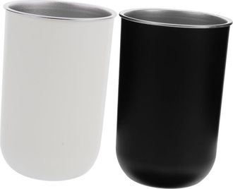 Valiclud 2 St&uuml;ck Edelstahl Mundsp&uuml;lbecher Bpa frei Bruchsicher Glatte Oberfl&auml;che Multifunktional f&uuml;r Reise Badezimmer aufbewahrung Leicht zu Reinigen Hygienisc