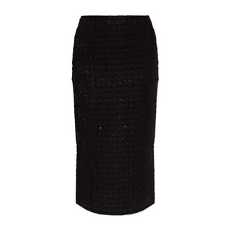 Rotate Rotate Birger Christensen, Femme, Jupes, Noir, Taille: 38 FR Jupe en Tweed