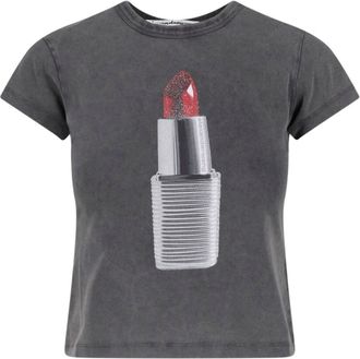 Alexander Wang Crop T-Shirt Lipstick